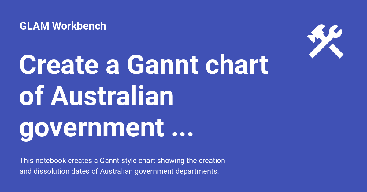 Create a Gannt chart of Australian government departments - GLAM Workbench