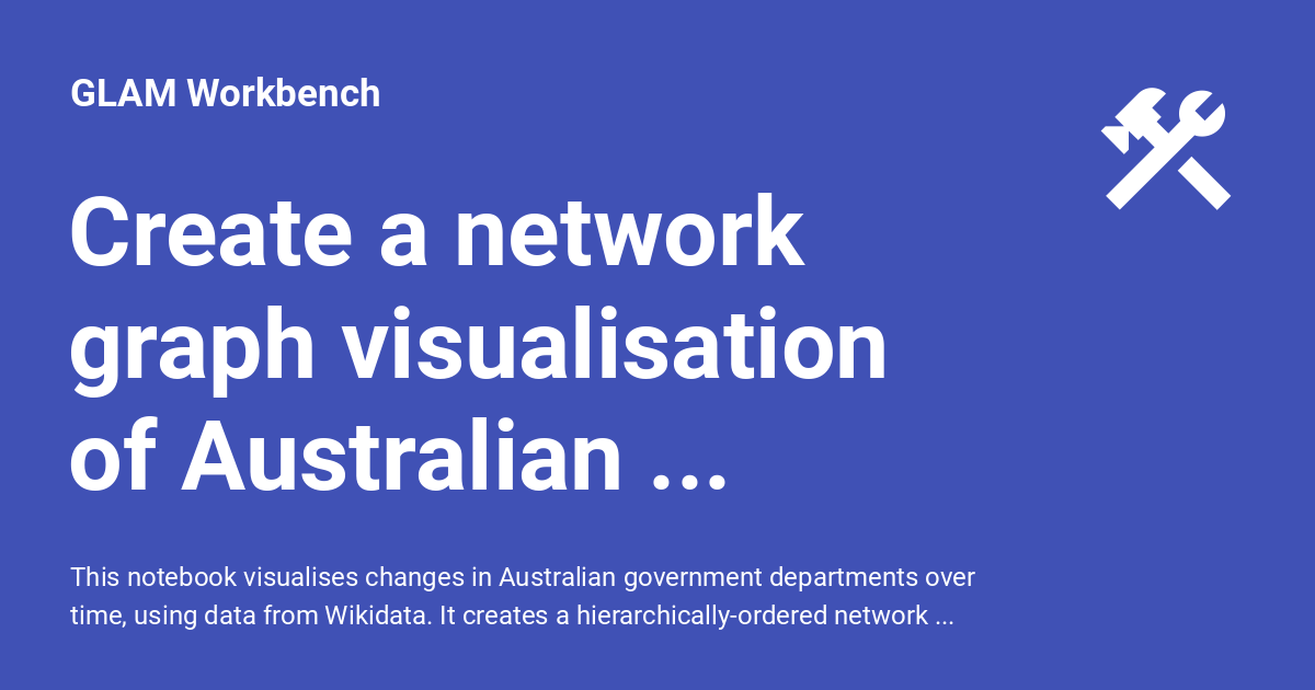 Create a network graph visualisation of Australian government ...